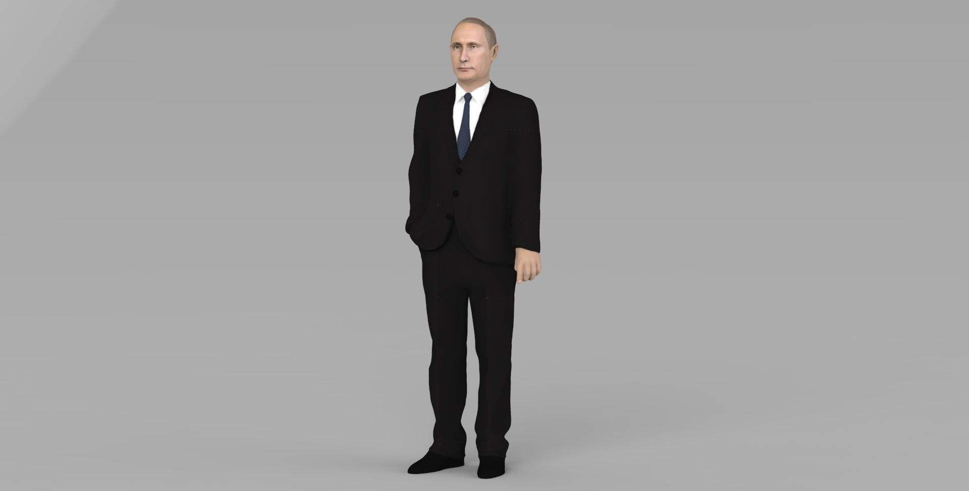 Vladimir Putin (Full Color) - 3D Model by PrintedReality