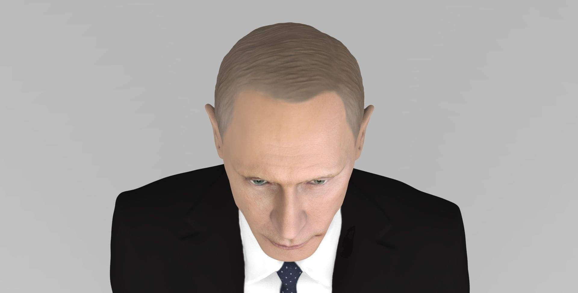 Vladimir Putin (Full Color) - 3D Model by PrintedReality
