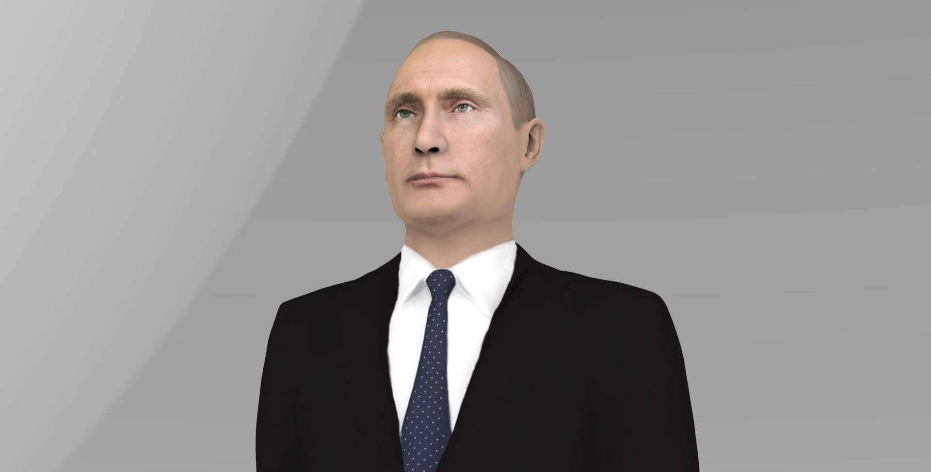 Vladimir Putin (Full Color) - 3D Model by PrintedReality