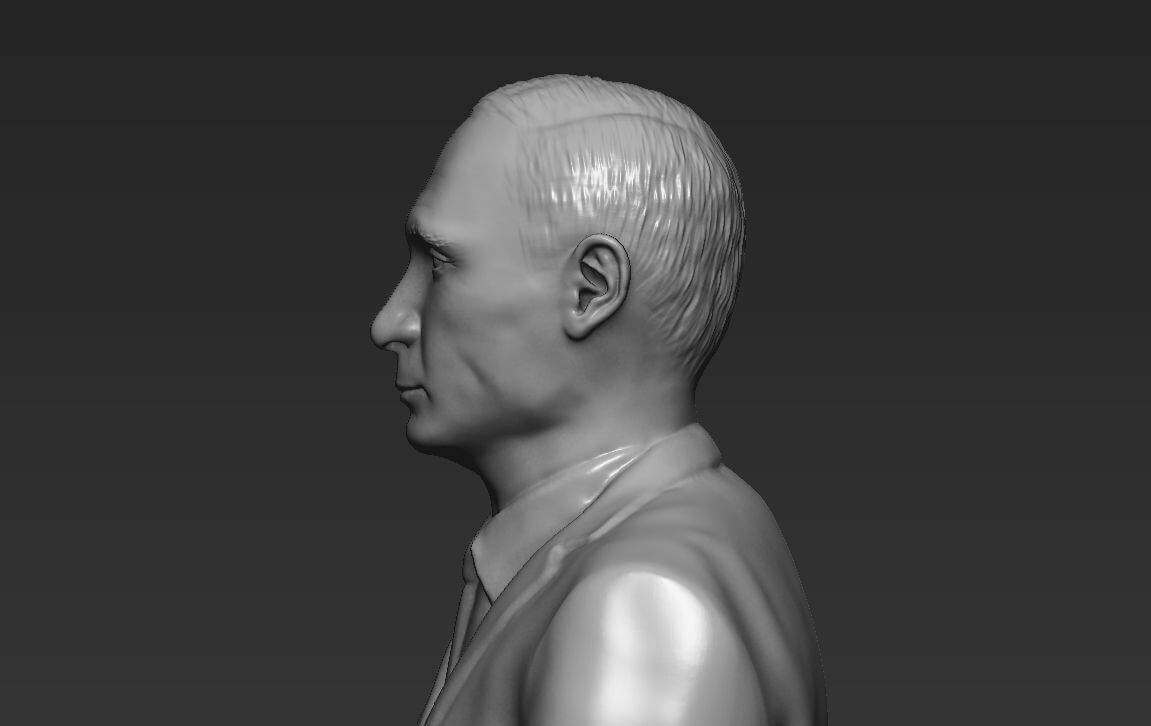 Vladimir Putin (Full Color) - 3D Model by PrintedReality
