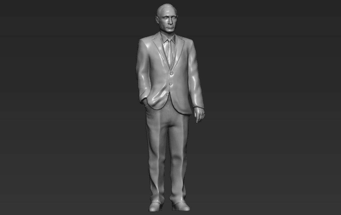 Vladimir Putin (Full Color) - 3D Model by PrintedReality
