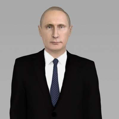 Vladimir Putin (Full Color) - 3D Model by PrintedReality