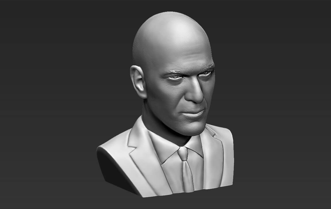 Zinedine Zidane Bust - 3D Model by PrintedReality