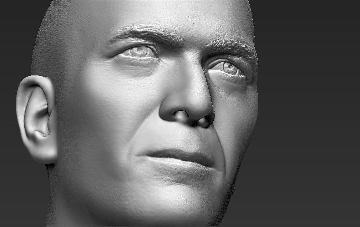 Zinedine Zidane Bust - 3D Model by PrintedReality