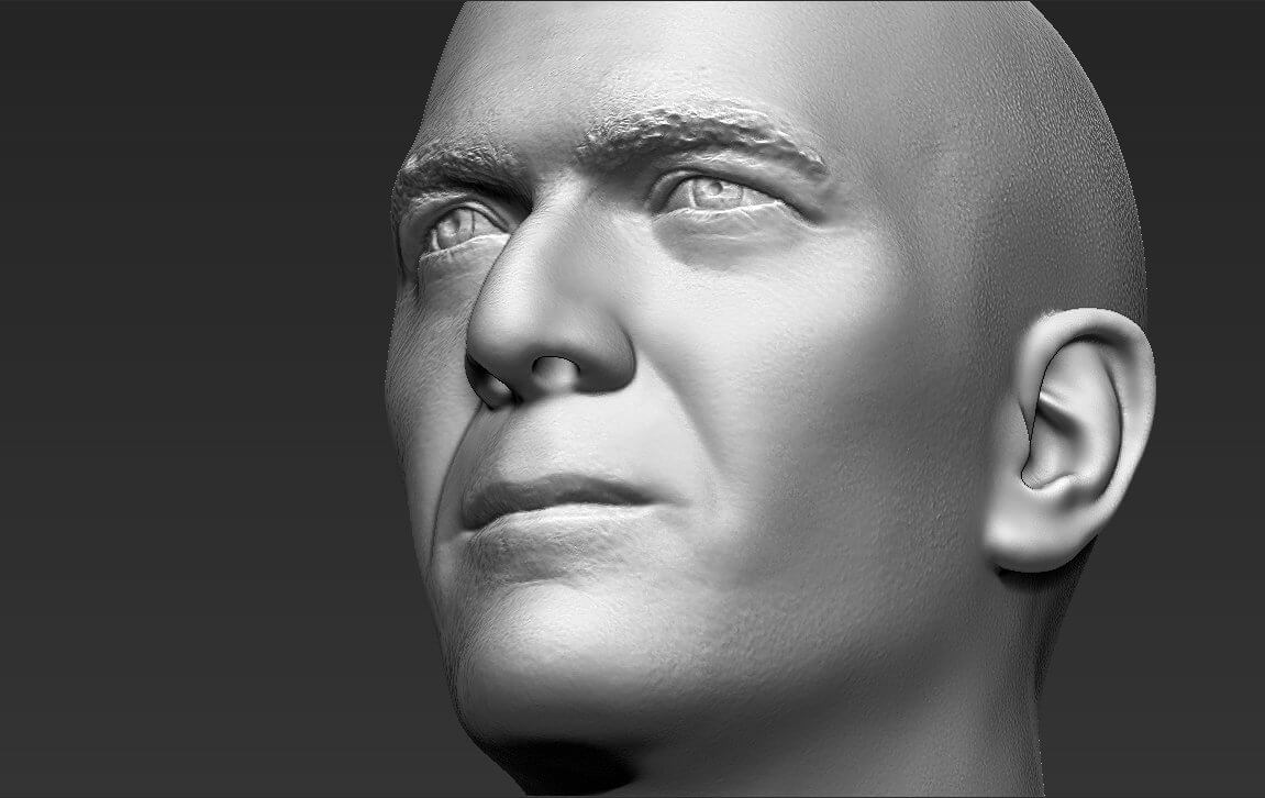 Zinedine Zidane Bust - 3D Model by PrintedReality