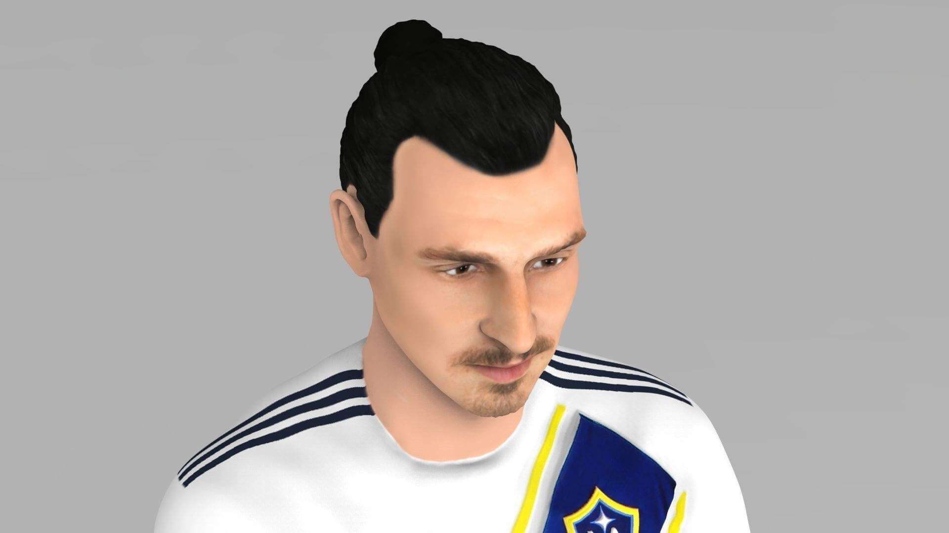 Zlatan Ibrahimovic LA Galaxy (Full Color) - 3D Print Model by ...