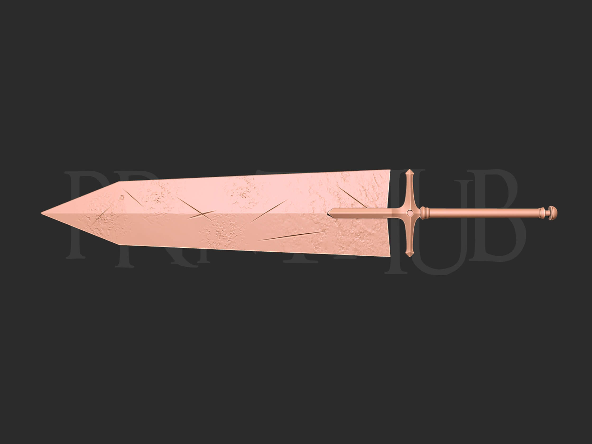 Asta Demon Slayer Sword - Black Clover Weapon 3D Model by Printhub