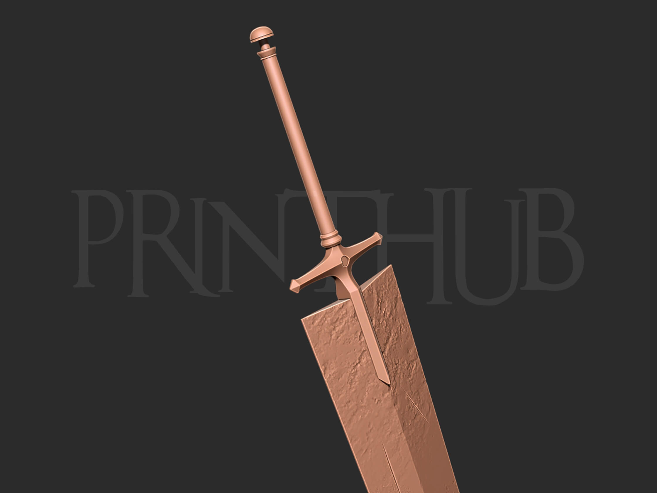 Asta Demon Slayer Sword - Black Clover Weapon 3D Model by Printhub