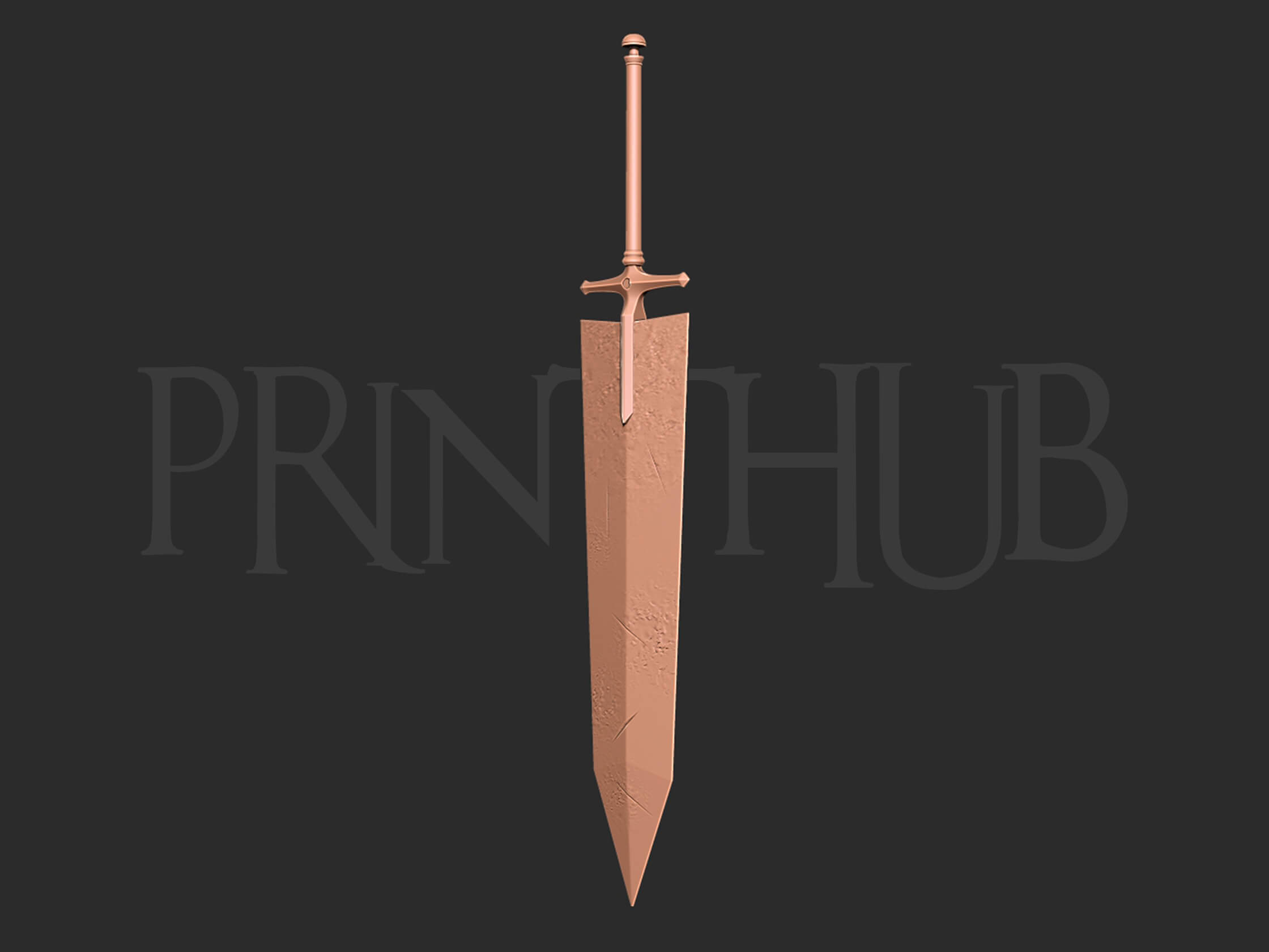 Asta Demon Slayer Sword - Black Clover Weapon 3D Model by Printhub