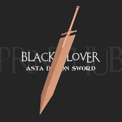 Asta Demon Slayer Sword - Black Clover Weapon 3D Model by Printhub