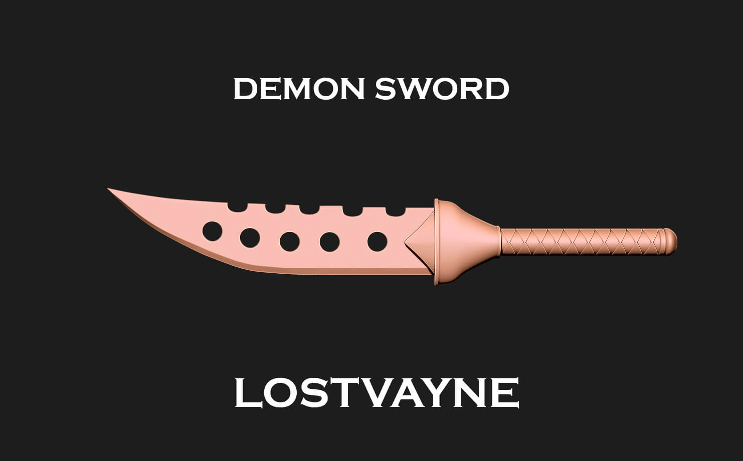 Demon Sword Lostvayne - Seven Deadly Sins 3D Print Model by Printhub