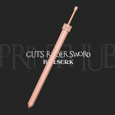 Guts Raider Sword Cosplay from Berserk - 3D Model by Printhub