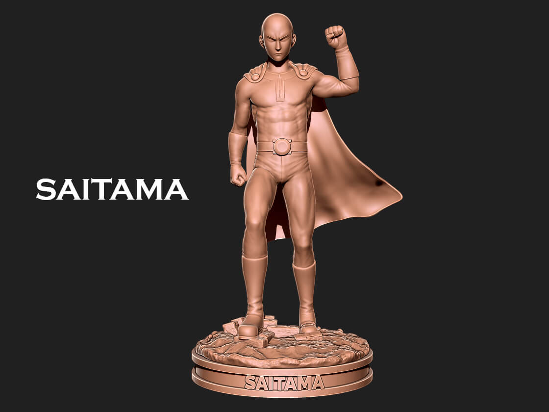 One Punch Man - Saitama 3D Model by Printhub