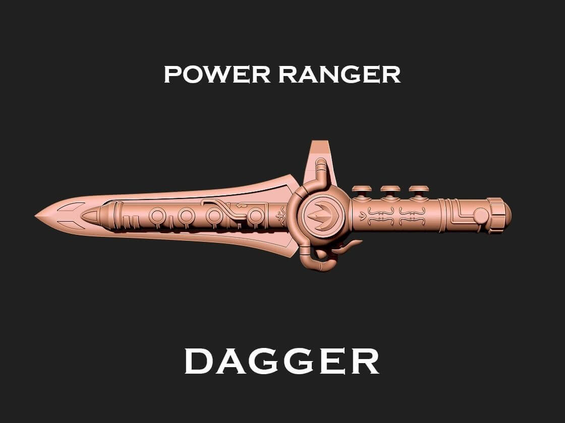 Power Rangers - Dragon Dagger 3D Print Model by Printhub