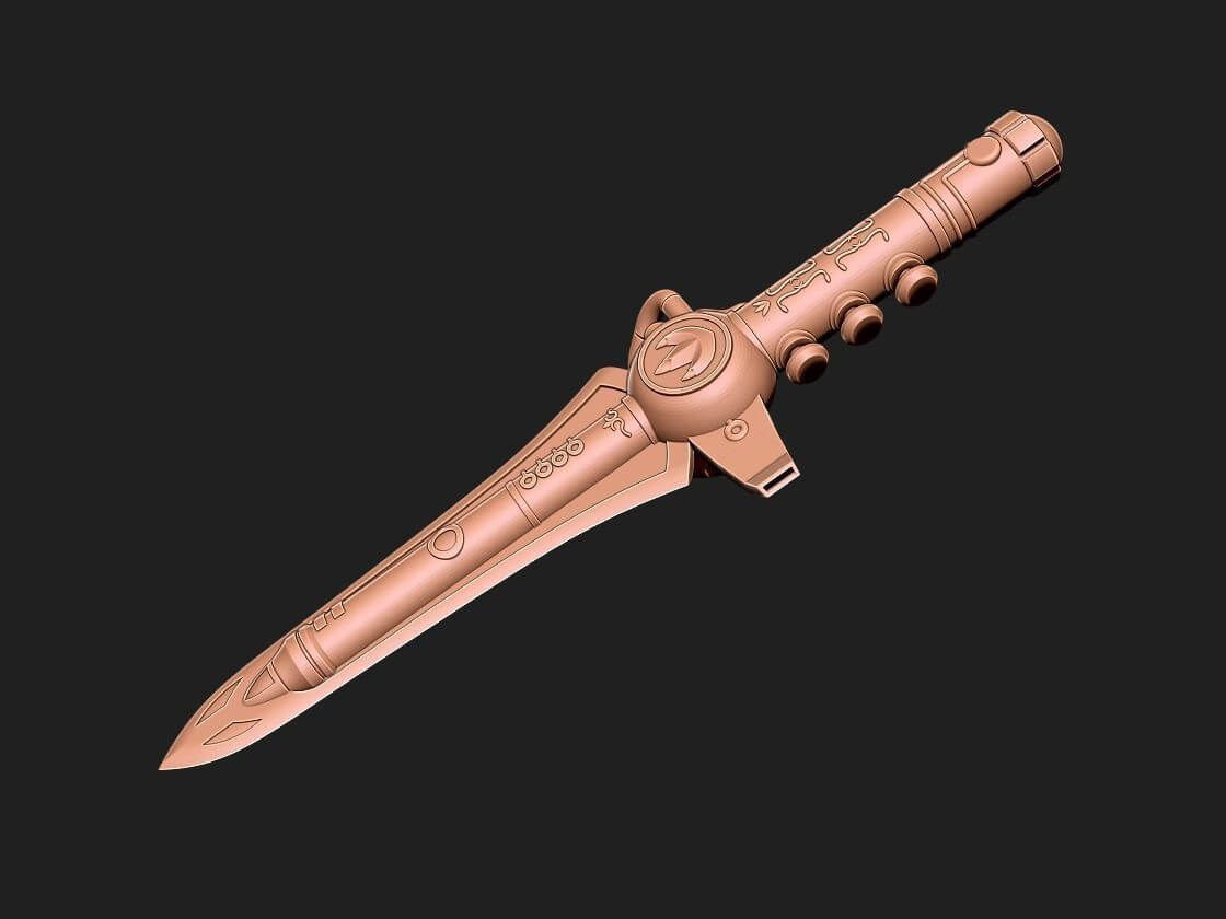 Power Rangers - Dragon Dagger 3D Print Model by Printhub