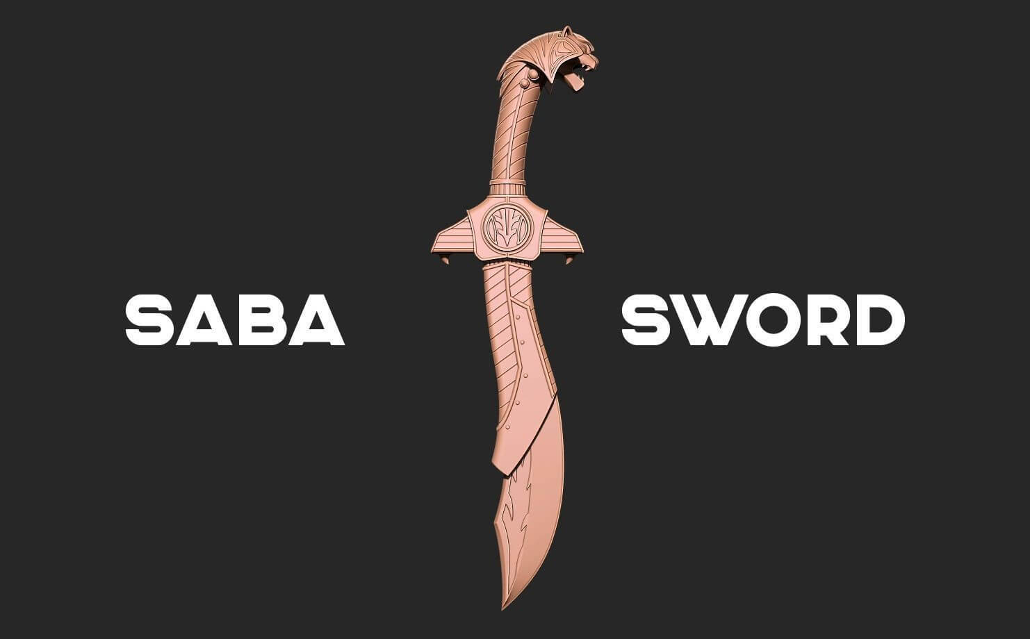 Power Rangers Saba Sword 3D Print Model by Printhub