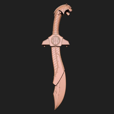 Power Rangers Saba Sword 3D Print Model by Printhub