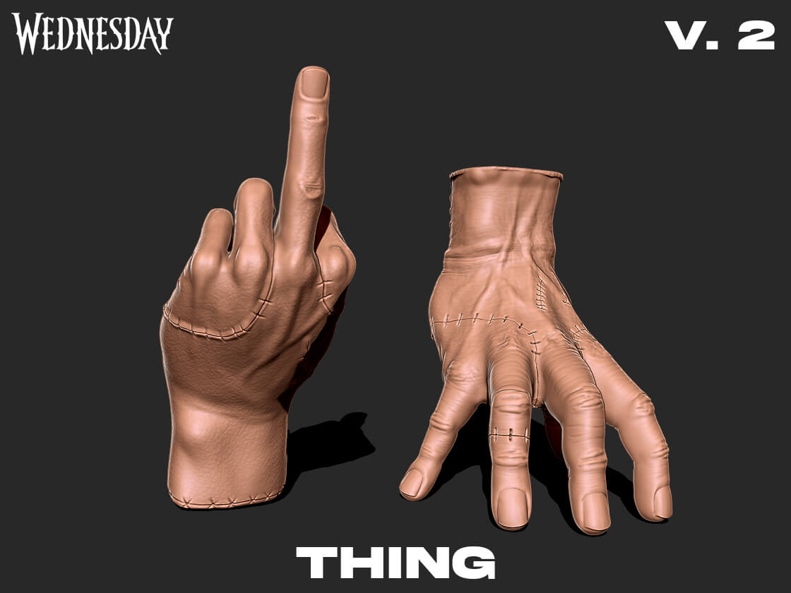 Thing V - 2 Wednesday Series 3D Print Model by Printhub