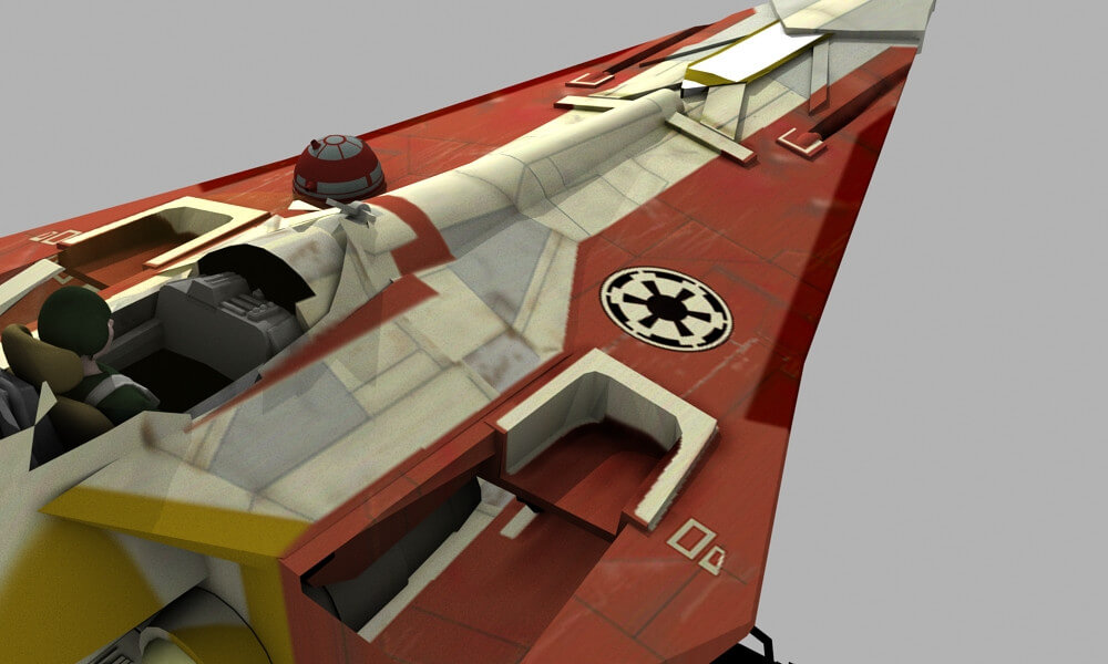 Jedi Ship - 3D Model by Proan2023