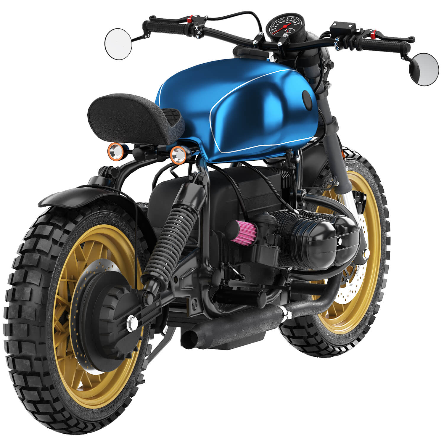 Blue Motorcycle - 3D Model by Proart1studio