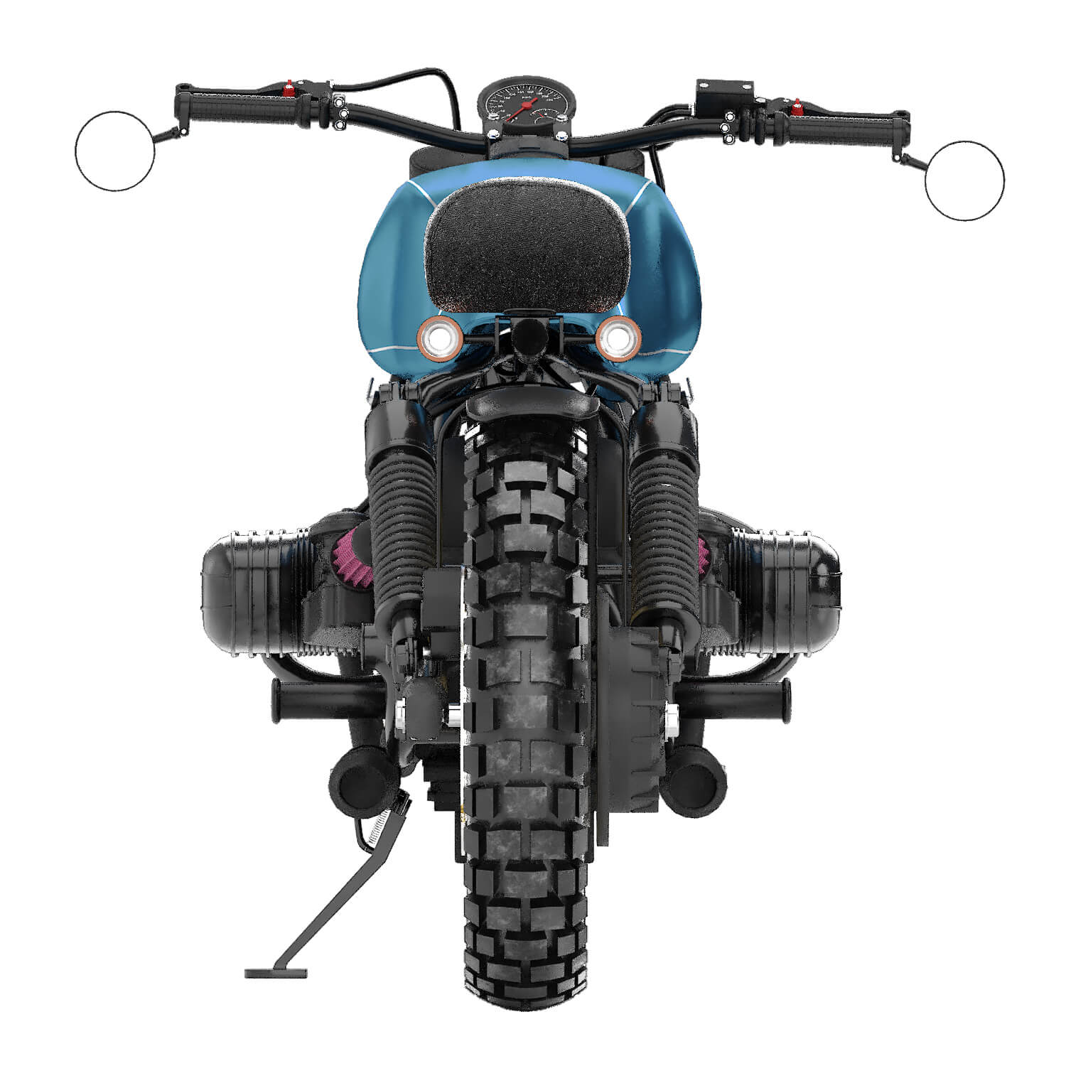 Blue Motorcycle - 3D Model by Proart1studio