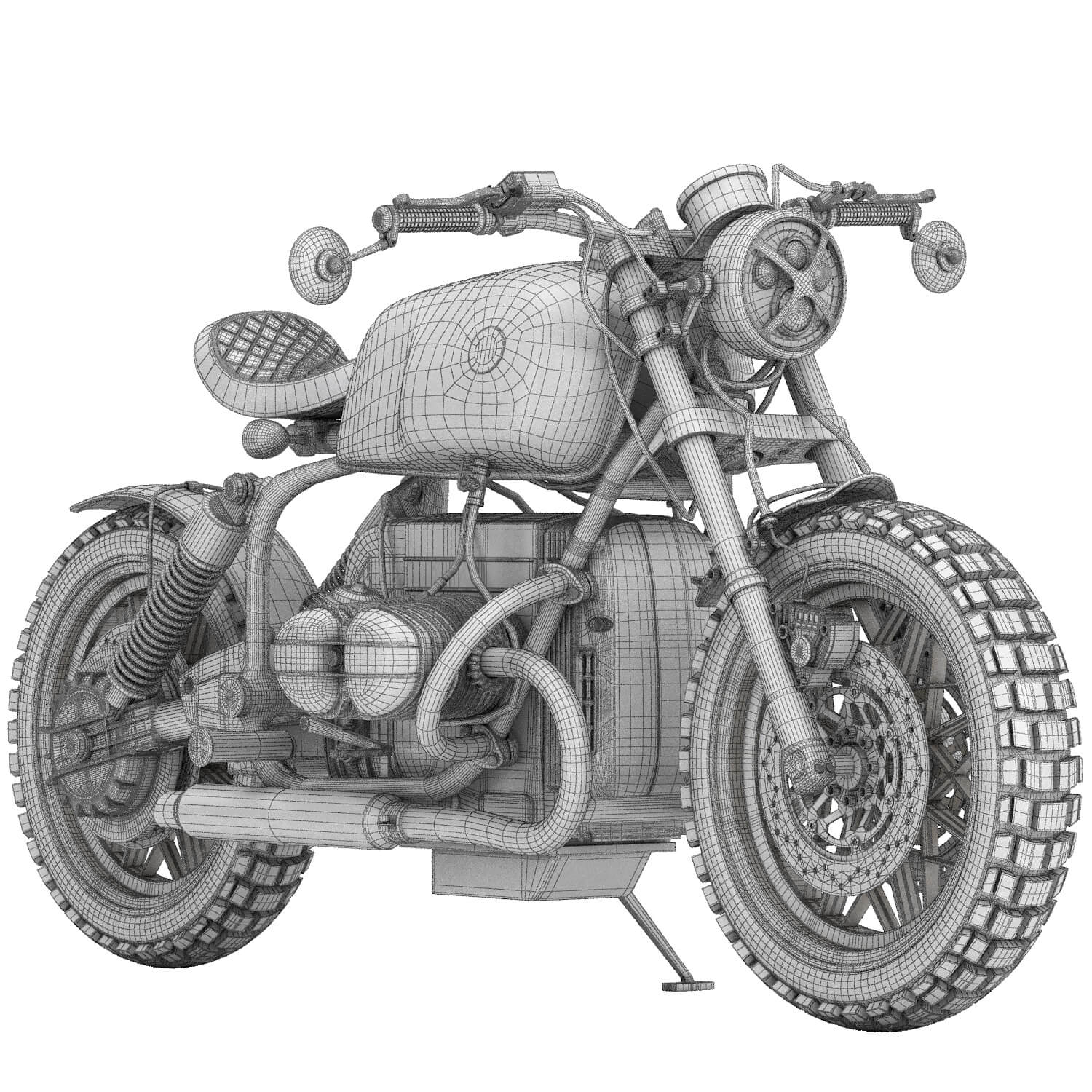 Blue Motorcycle - 3D Model by Proart1studio