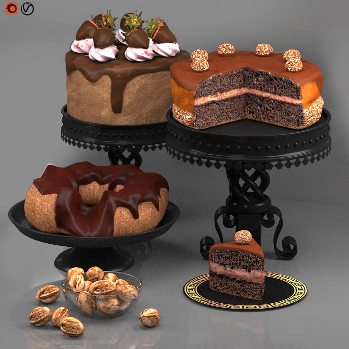 Cake Collection - 3D Model by Proart1studio