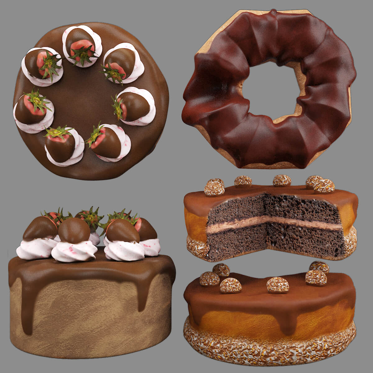 Cake Collection - 3D Model by Proart1studio