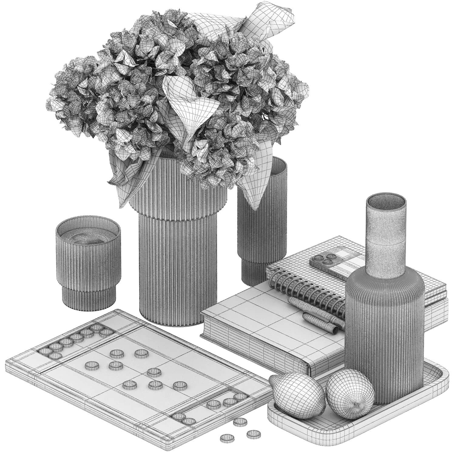 Decorative Set 03 - 3D Model by Proart1studio