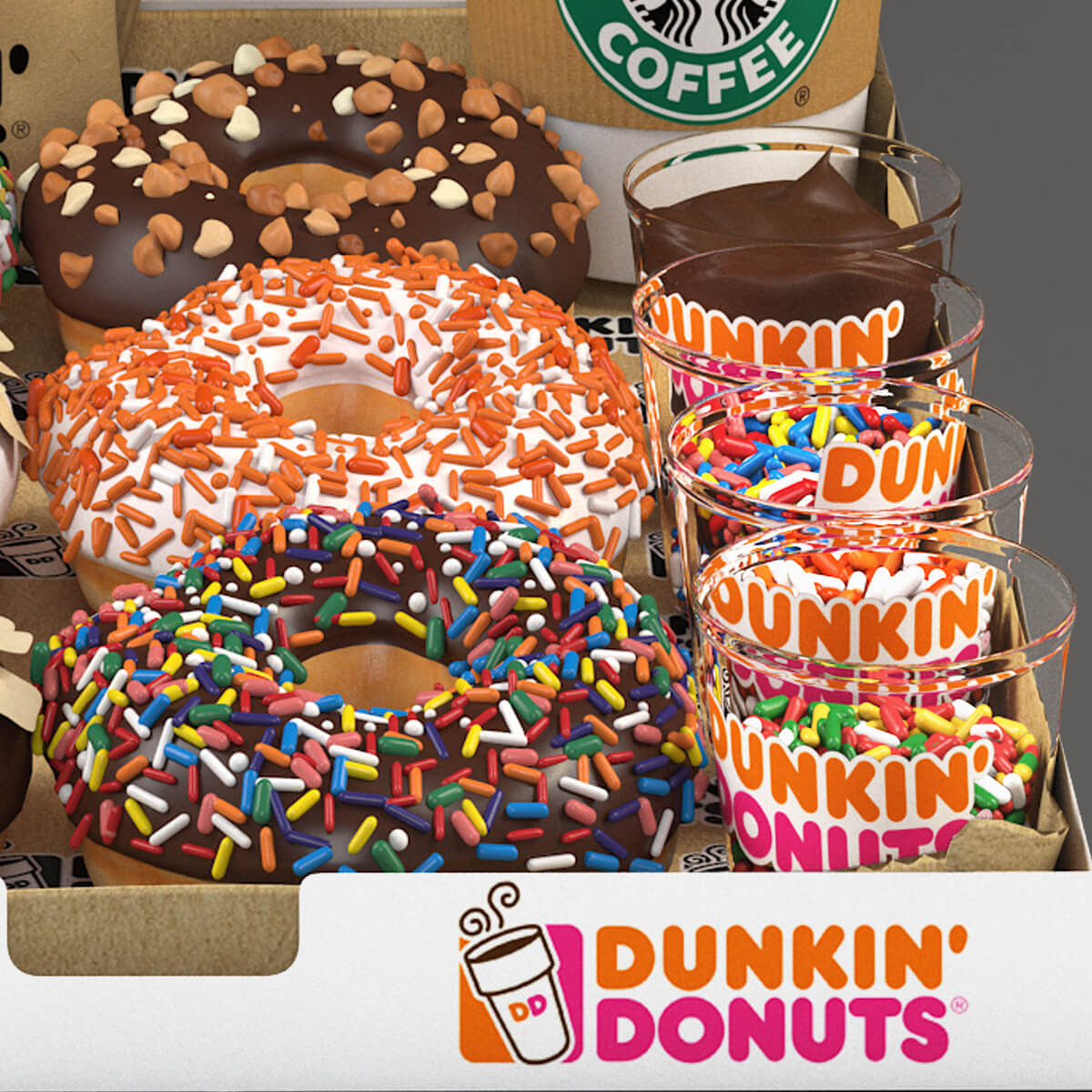 Dounts Set 001 - 3D Model by Proart1studio