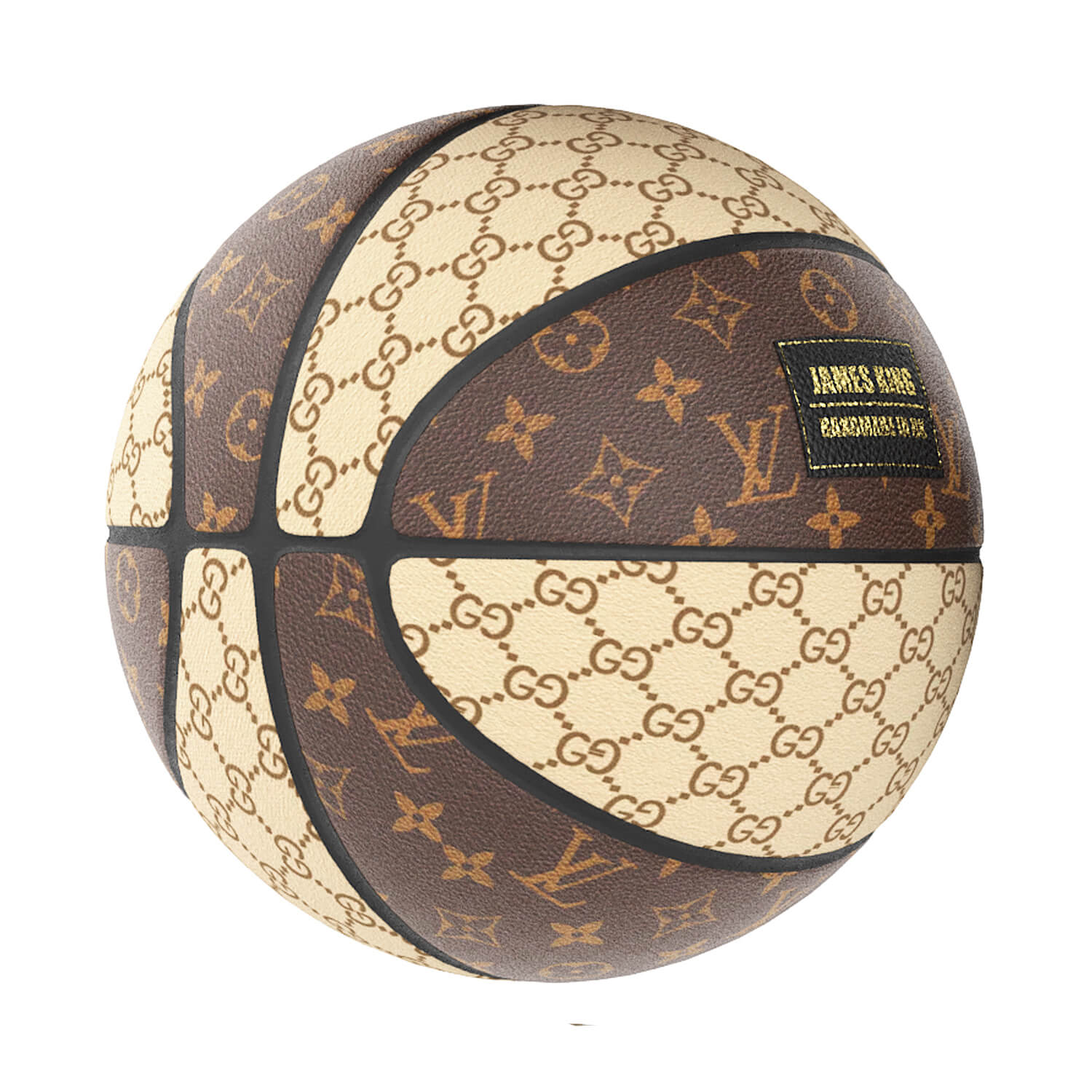 Louis Vuitton and Gucci Basketball - 3D Model by Proart1studio