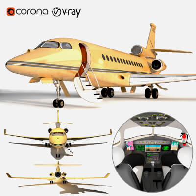 3Ds 3D Models | Aircraft | Private Jets | RenderHub