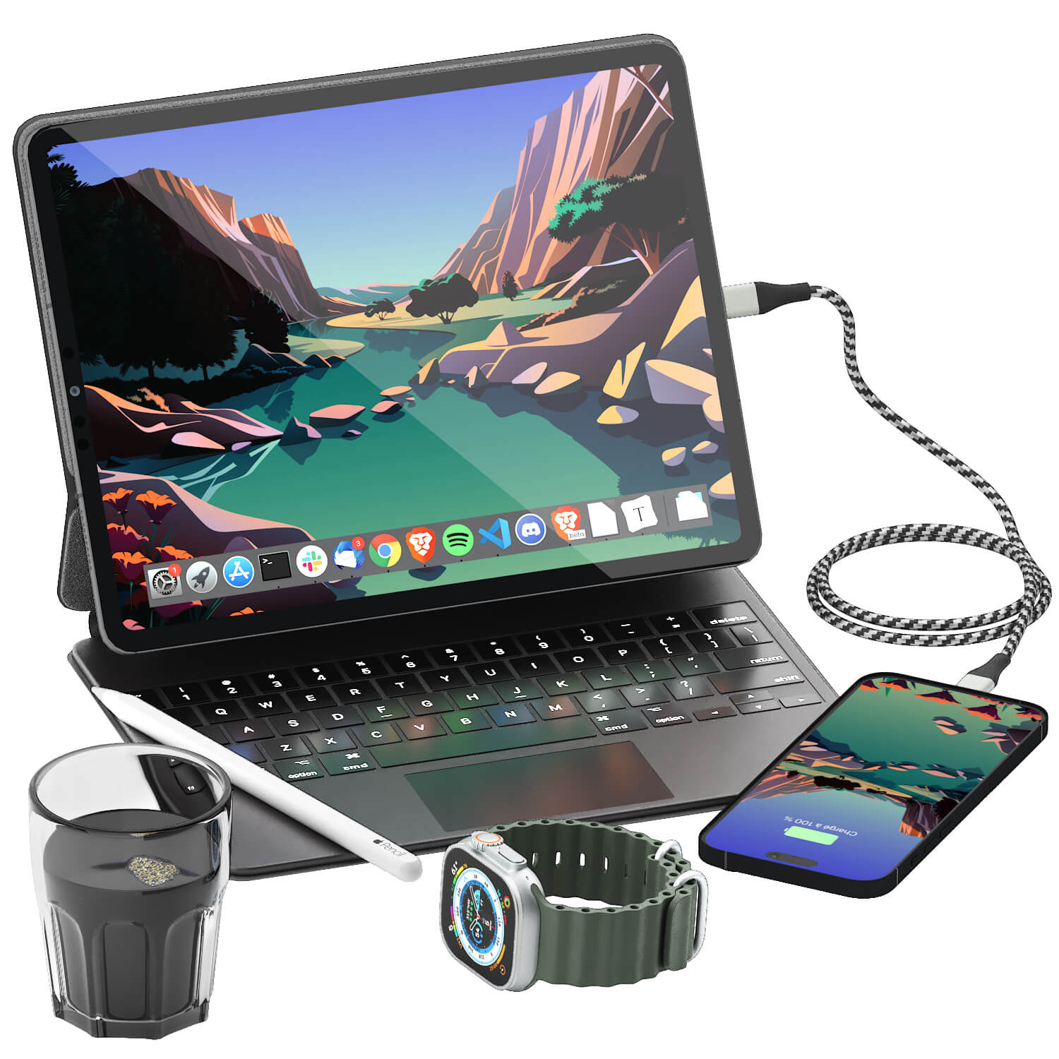 Set of Electronic Apple Equipments - 3D Model by Proart1studio