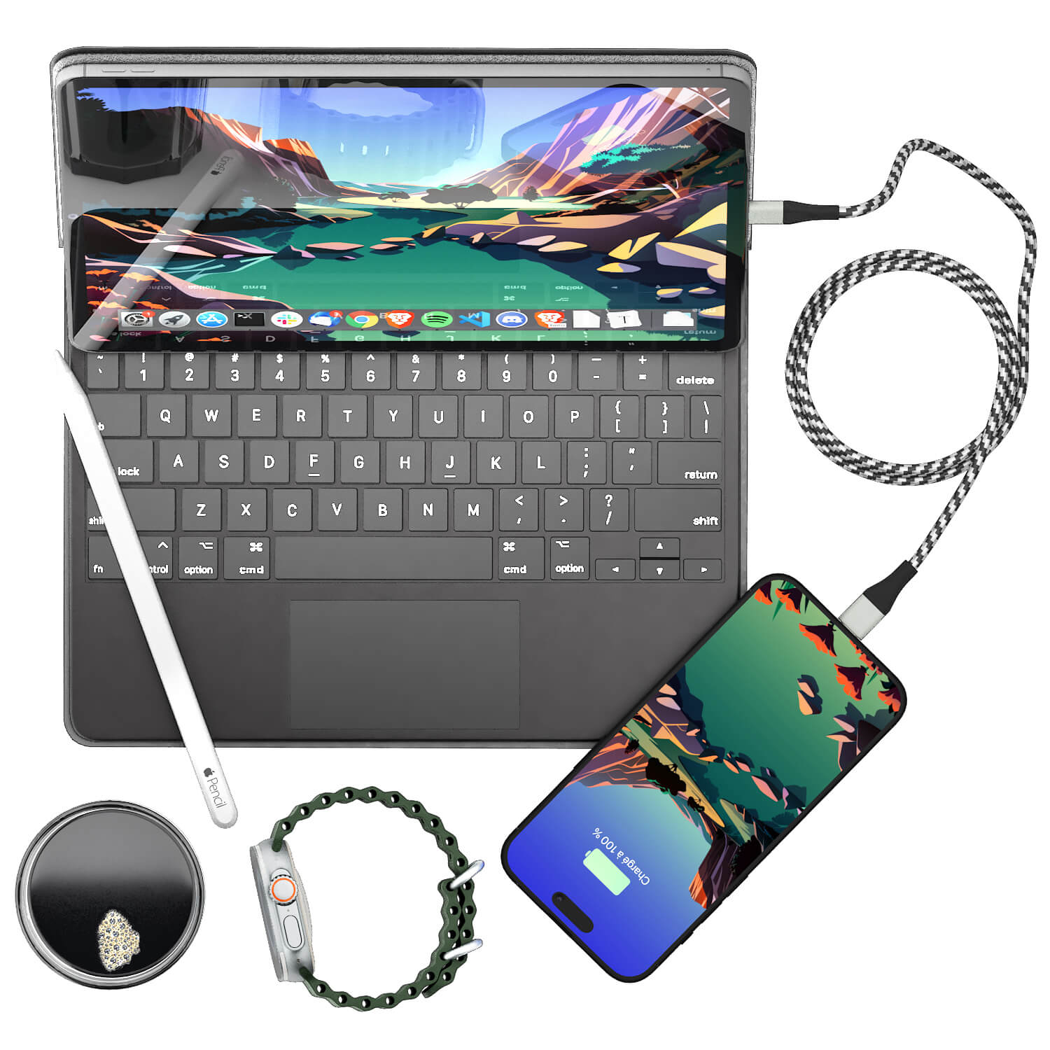 Set of Electronic Apple Equipments - 3D Model by Proart1studio