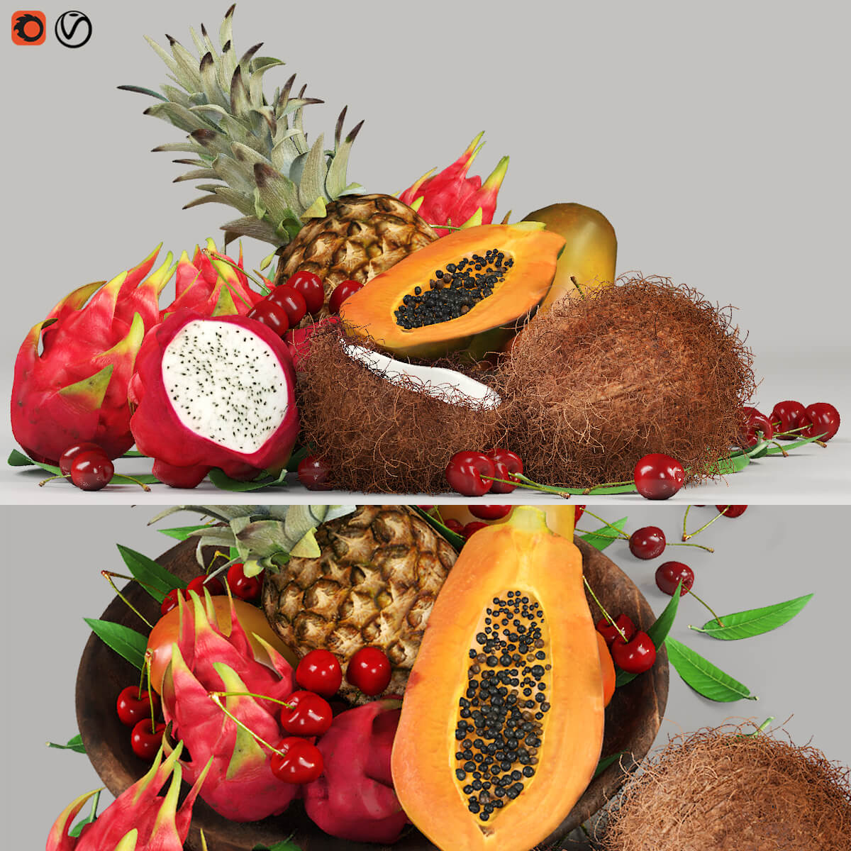 Tropical Fruits - 3D Model by Proart1studio