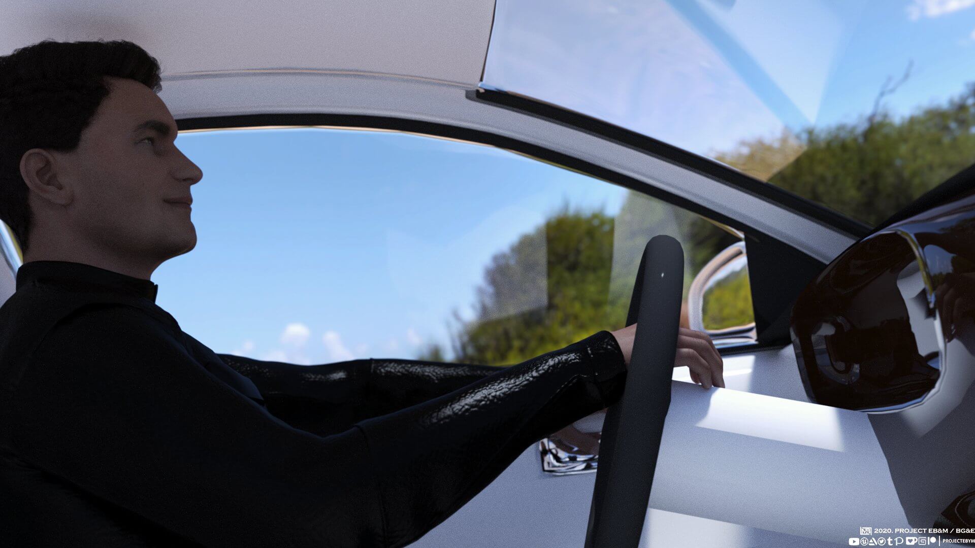 Driving 3D Render, Digital Art by Project EByM