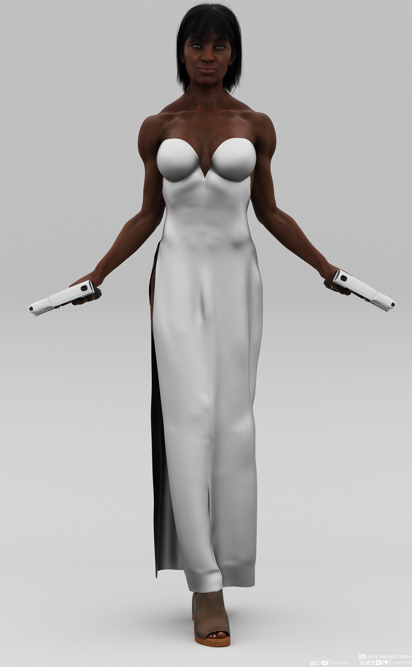 Pin-Up 3D Render, Digital Art by Project EByM