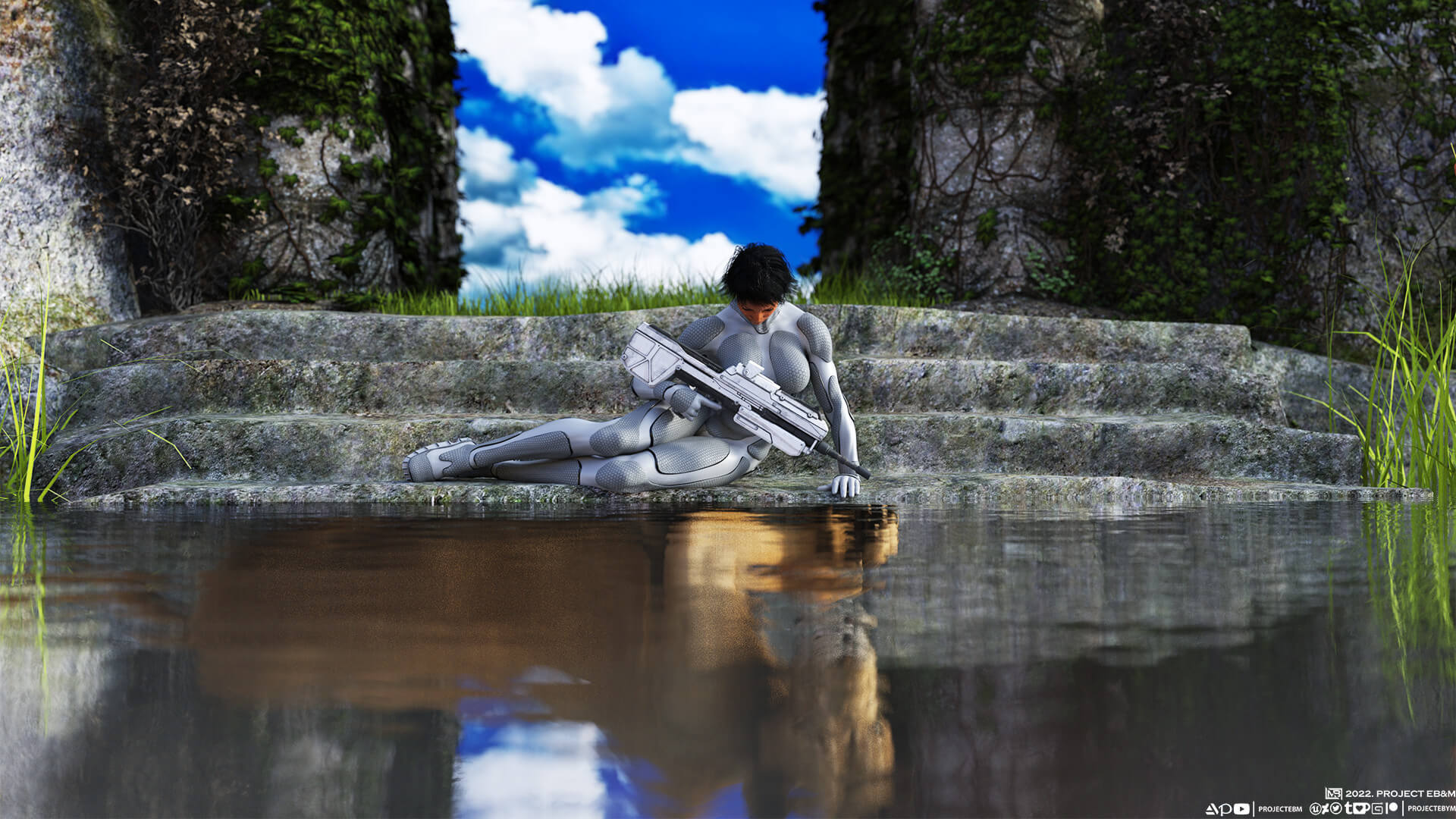 Reflection 3D Render, Digital Art by Project EByM
