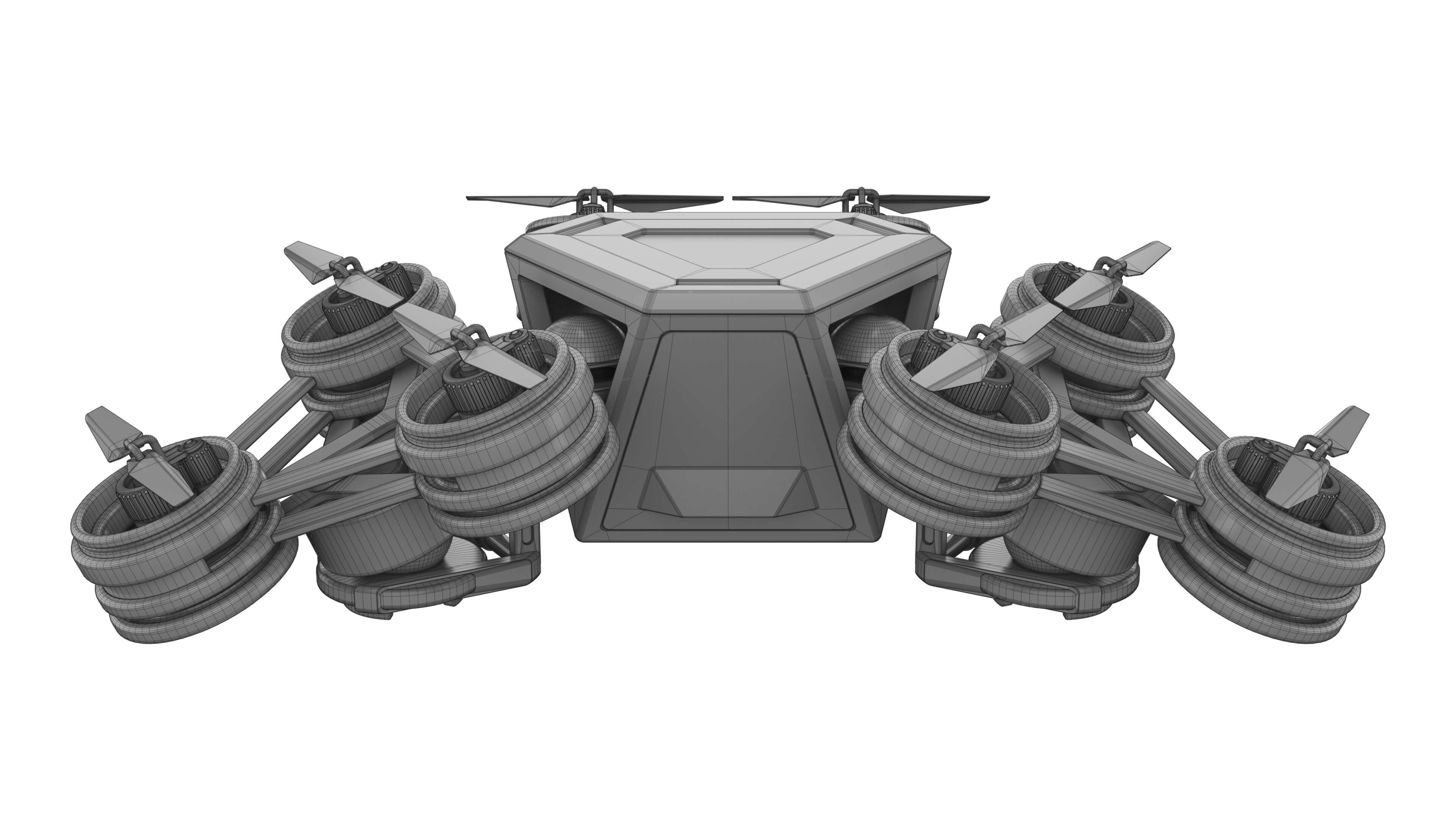 Futuristic Mech Drone - 3D Model by ProjectX3D