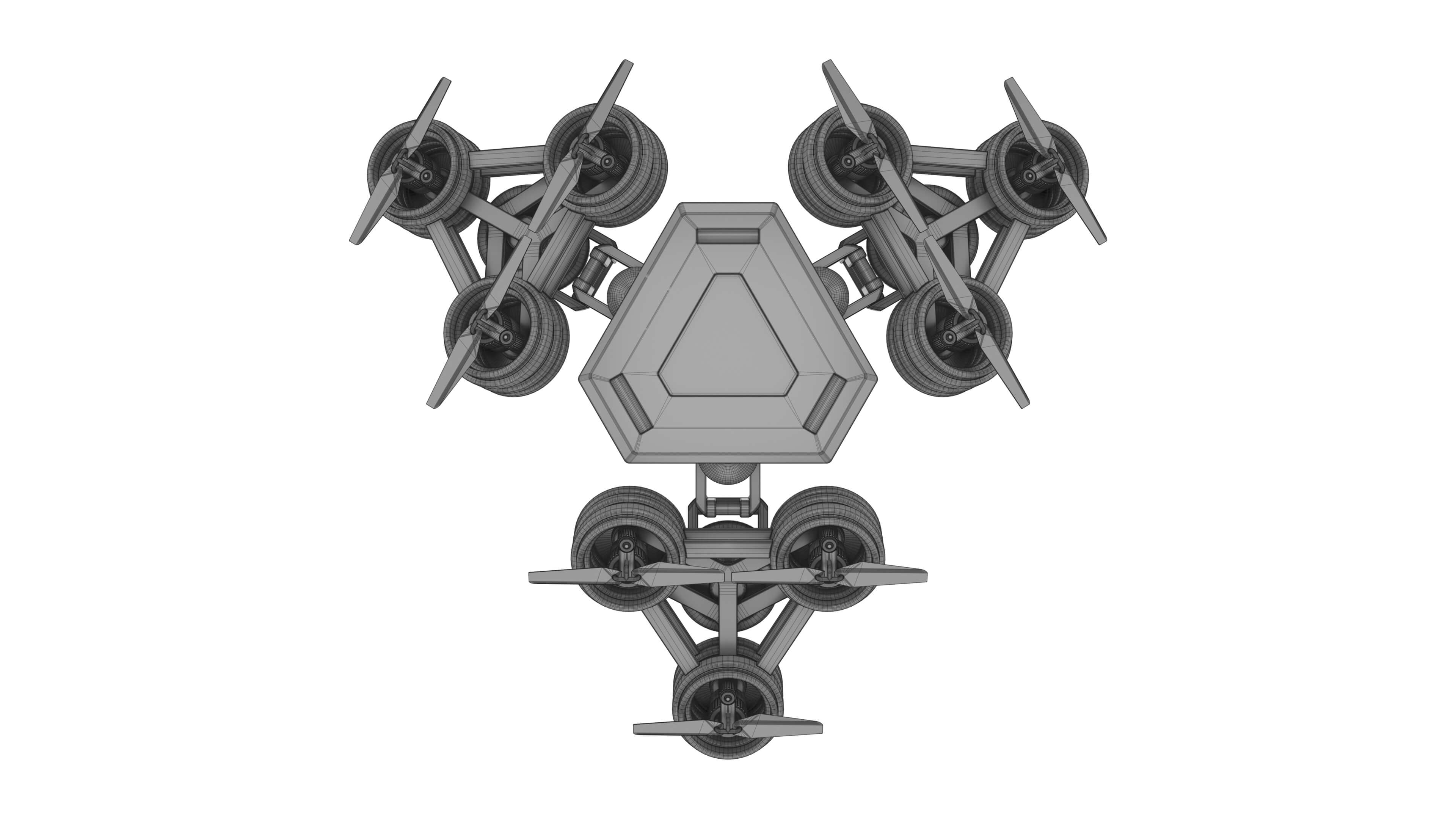 Futuristic Mech Drone - 3D Model by ProjectX3D