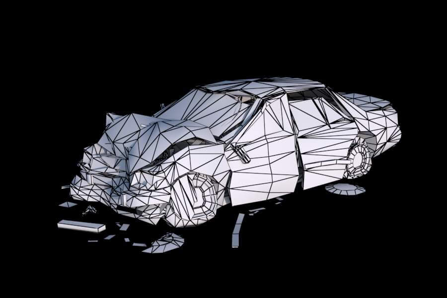 Crashed Car - 3D Model by ProModels