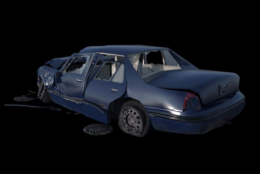 Crashed Car - 3D Model by ProModels