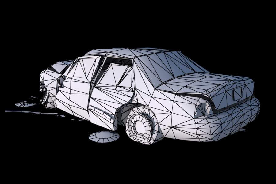 Crashed Car - 3D Model by ProModels