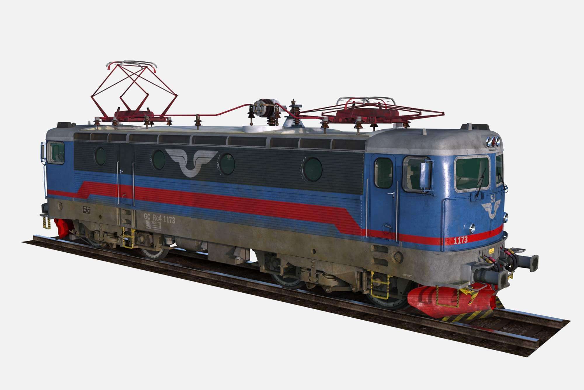 Swedish Electric Locomotive RC4 SJ - 3D Model by ProModels