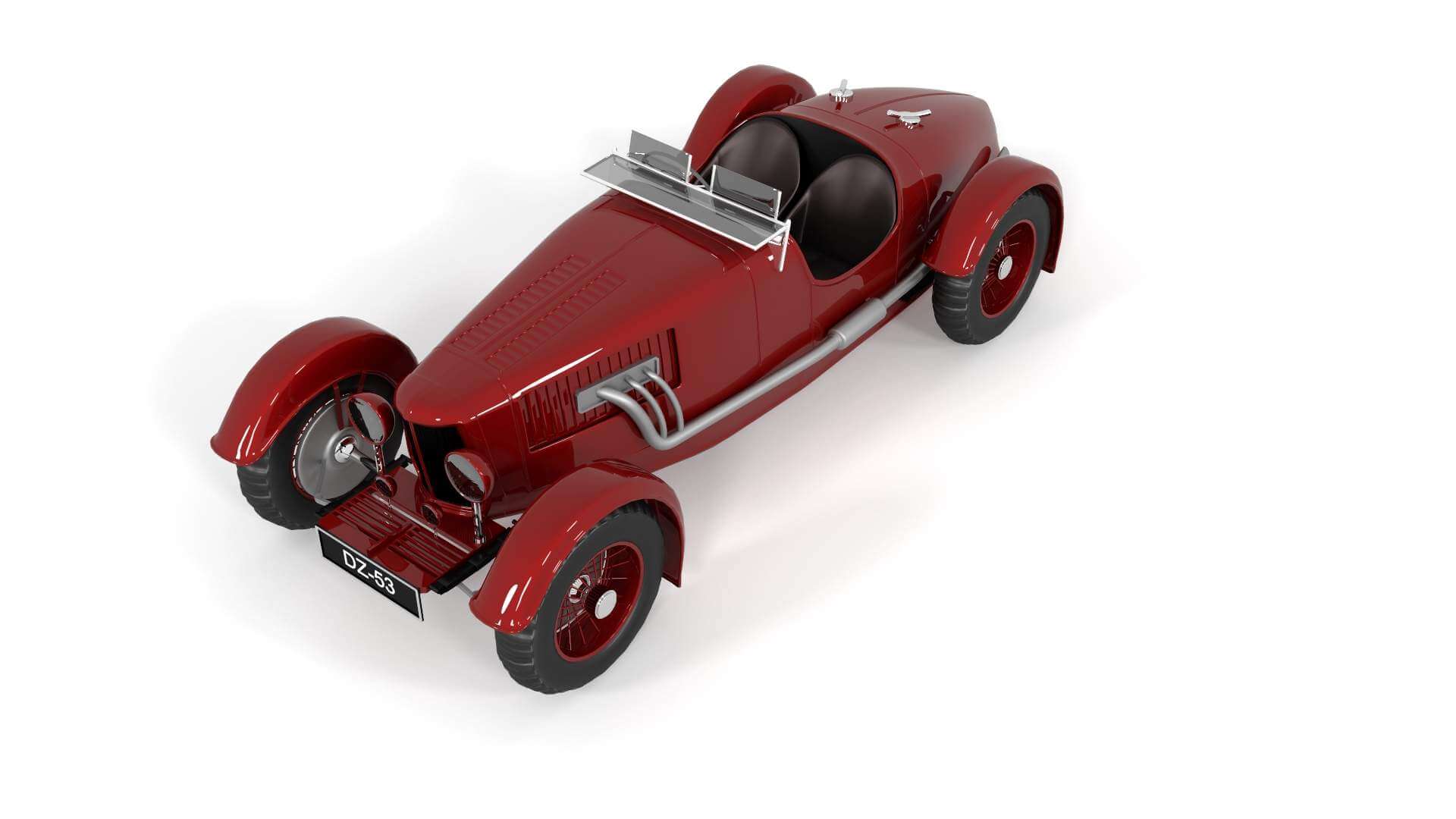 Retro Car - 3D Model by proxy_flos