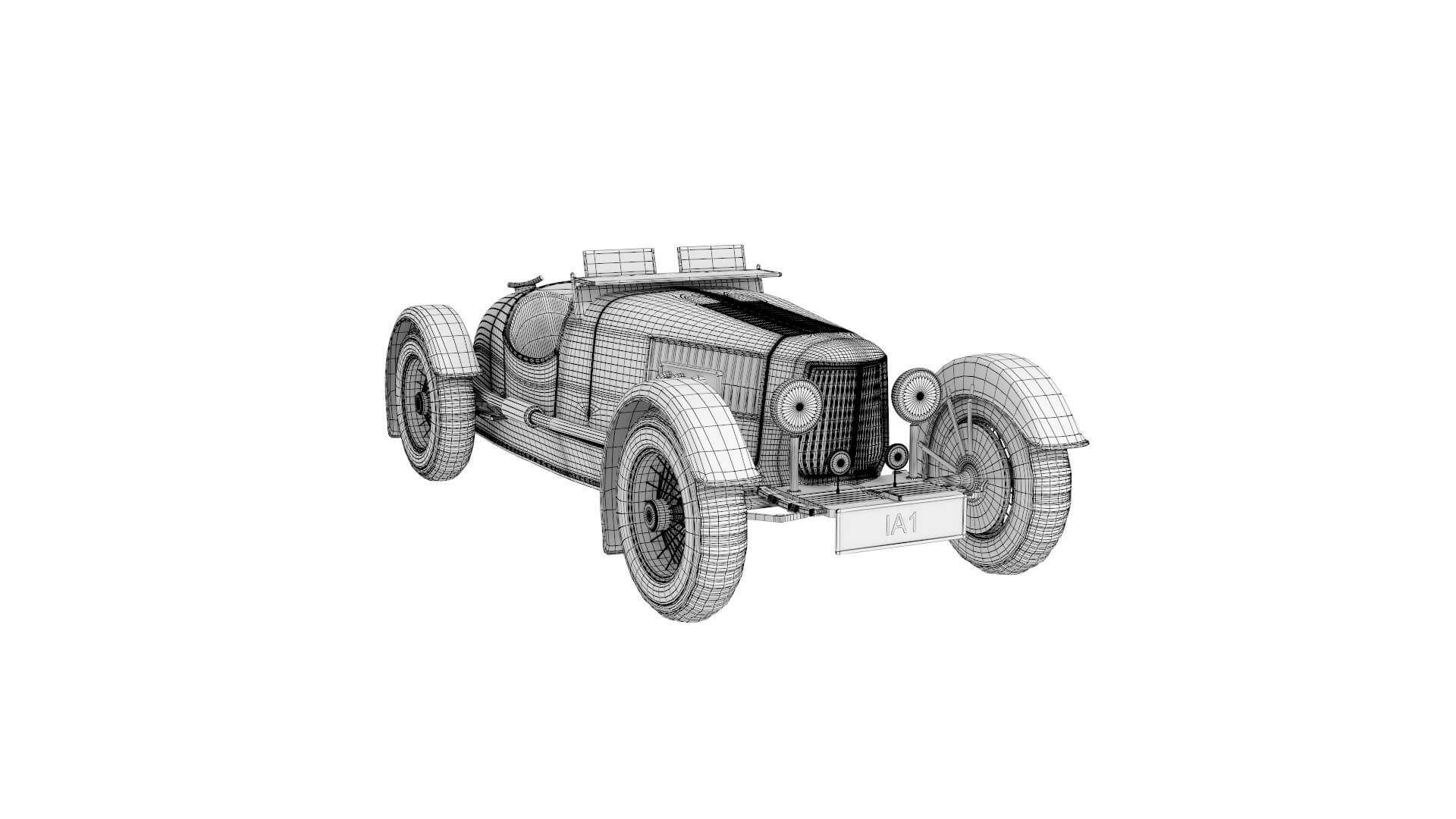 Retro Car - 3D Model by proxy_flos