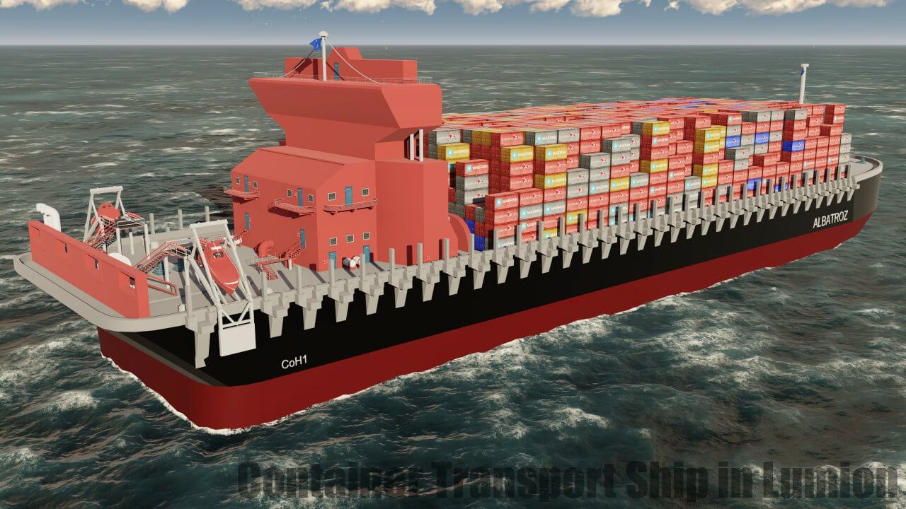 Container Ship - 3D Model by Psygnosys