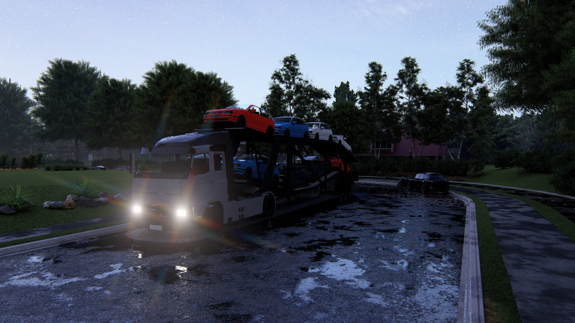 Stork Truck With 8 Vehicles - 3D Model by Psygnosys