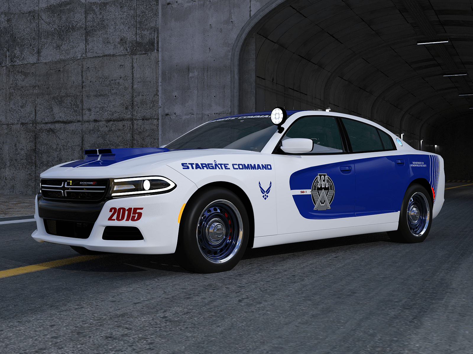 2015 Dodge Charger Pursuit - Stargate Command 3D Render by Ptrope