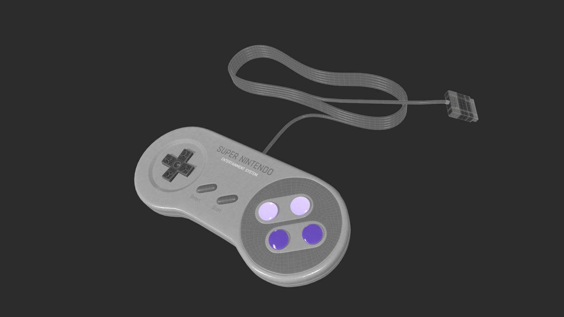 SNES Controller - 3D Model by PuerquitoMenor